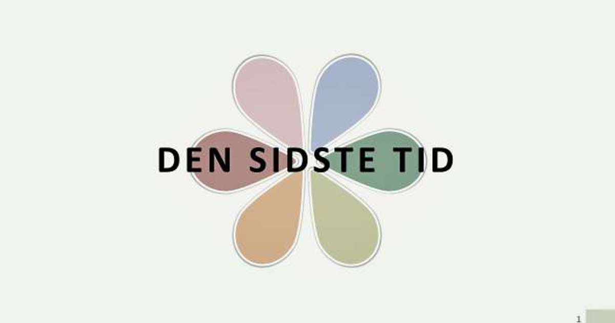 Den sidste tid | dsr.dk